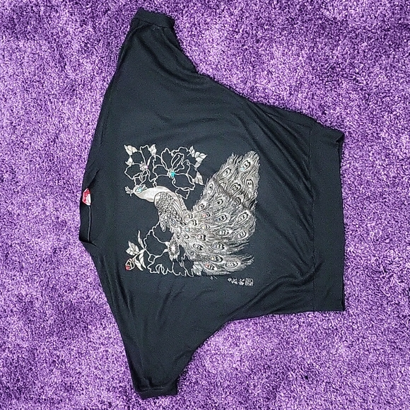 Vintage | Tops | Rare Vintage 989 Multicolor Gemstone Gold Peacock Top ...